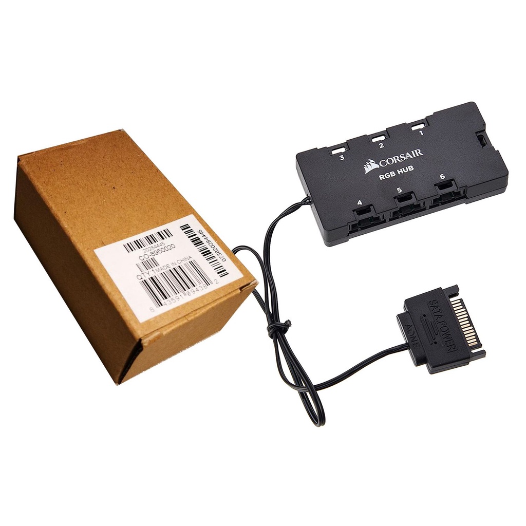 Corsair RGB Fan LED Hub CO-8950020 (Black) - 6-ports, for Corsair RGB ...