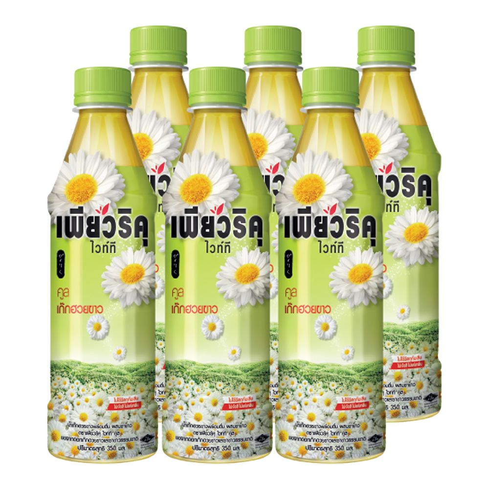 เพียวริคุ ชาขาวพร้อมดื่ม รสเก๊กฮวยขาว 350 มล. แพ็ค 6 ขวดPuriku White ...