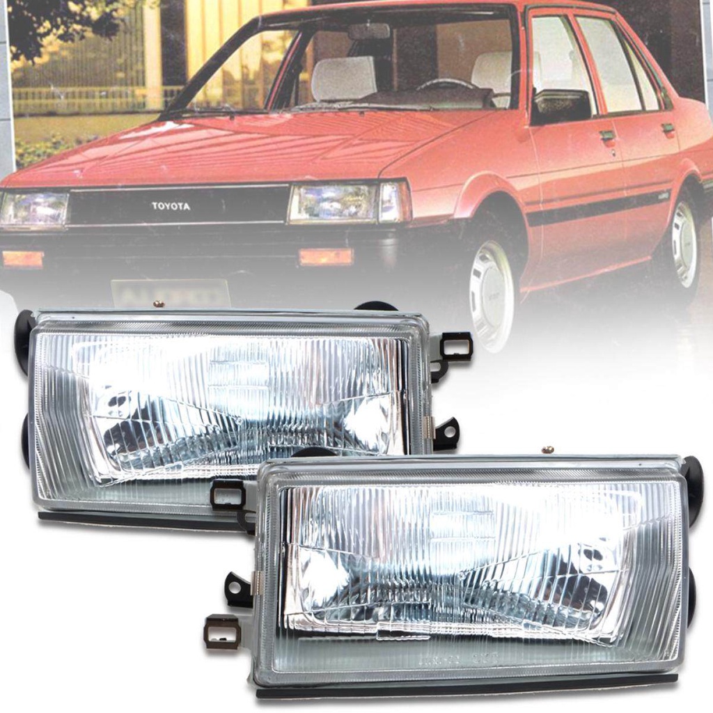 ไฟหน้า ไฟตา รุ่น โตโยต้า โคโรล่า TOYOTA COROLLA AE80 AE82 ปี 1985 - 1988 สีใส toyota-headlight ...