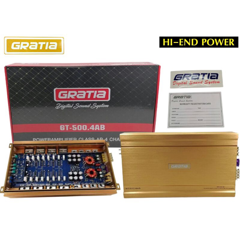 รุ่นใหญ่ พาวเวอร์แอมป์ Gratia รุ่น GT-500.4AB | Shopee Thailand