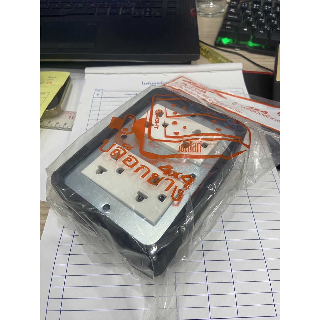 บล็อคยางกันกระแทก 4x4 พร้อมปลั๊กกราวด์คู่ (รุ่น SL-P044) S light ...