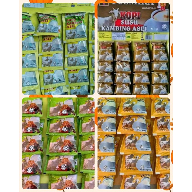 Susu Kabing นมแพะ (แบบแผง) 1 แผง 20 ซอง | Shopee Thailand