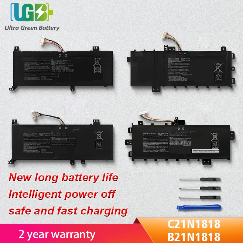 Original C21N1818 B21N1818 B21N1818-1 B21N1818-3แบตเตอรี่สำหรับ ASUS ...