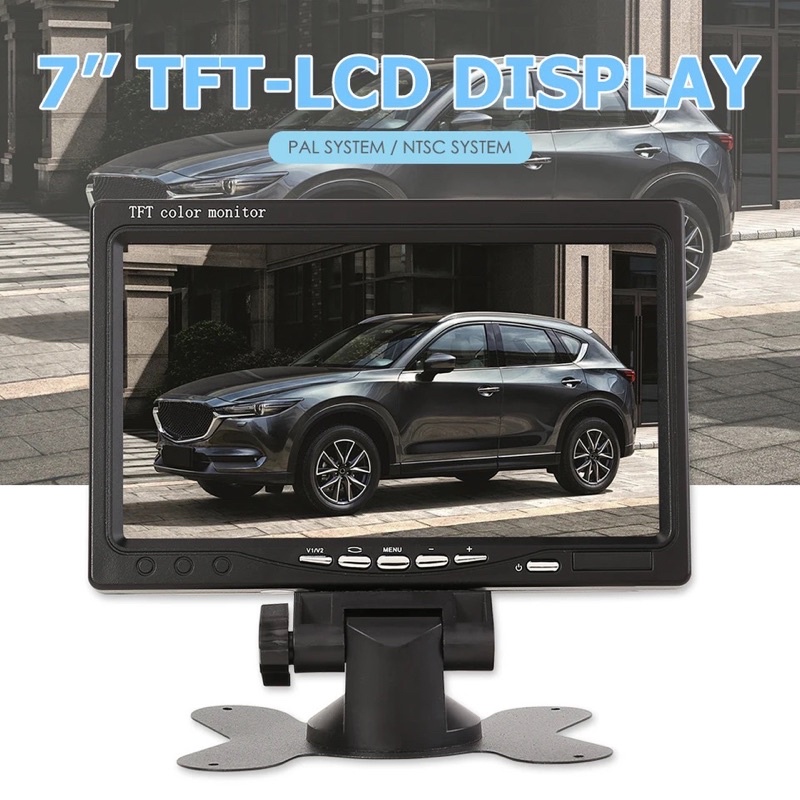 7 Inch TFT LCD Car Monitor Headrest Display Split For Rear View Camera ...
