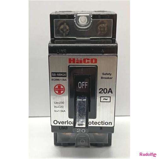 สไตล์การระเบิดHaco เซฟตี้เบรคเกอร์สีดำ *พร้อม* กล่องครอบ 10A 16A 20A ...