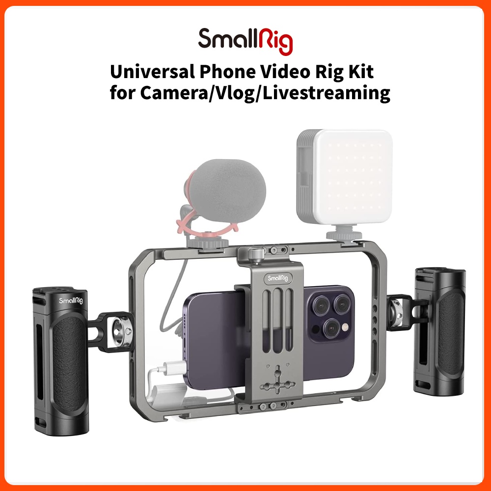 SmallRig Universal Phone Video Rig Kit with Handles, Aluminum Handheld ...