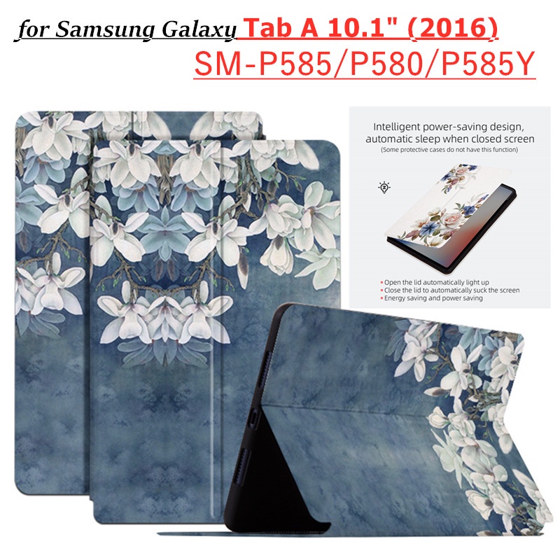 with Auto Sleep/Wake Smart Case For Samsung Galaxy Tab A (2016, 10.1, Wi-Fi) With S Pen P585 ...