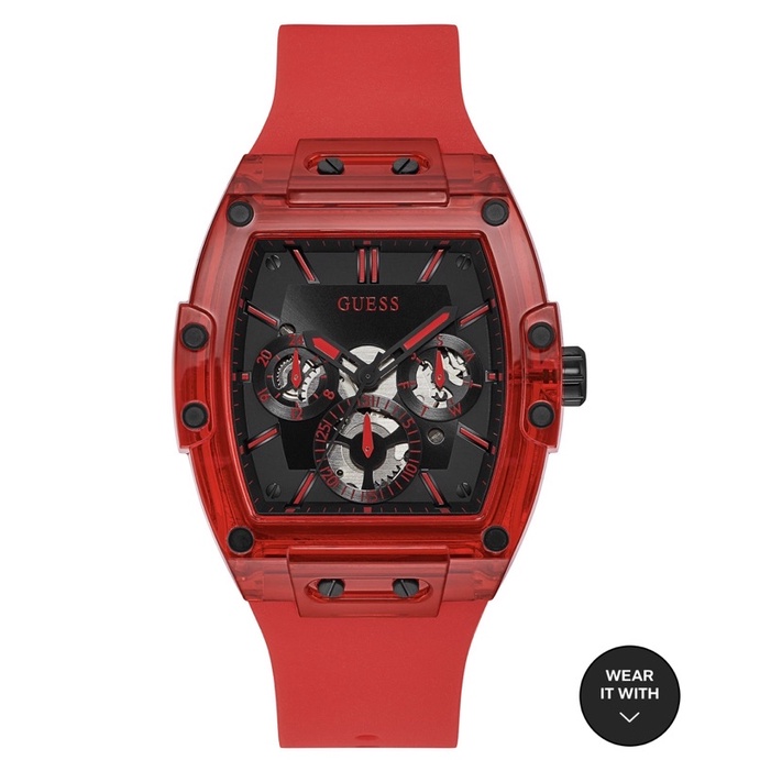 นาฬิกา GUESS Watch แท้ รุ่น Phoenix สีแดง (GW0203G5) | Shopee Thailand