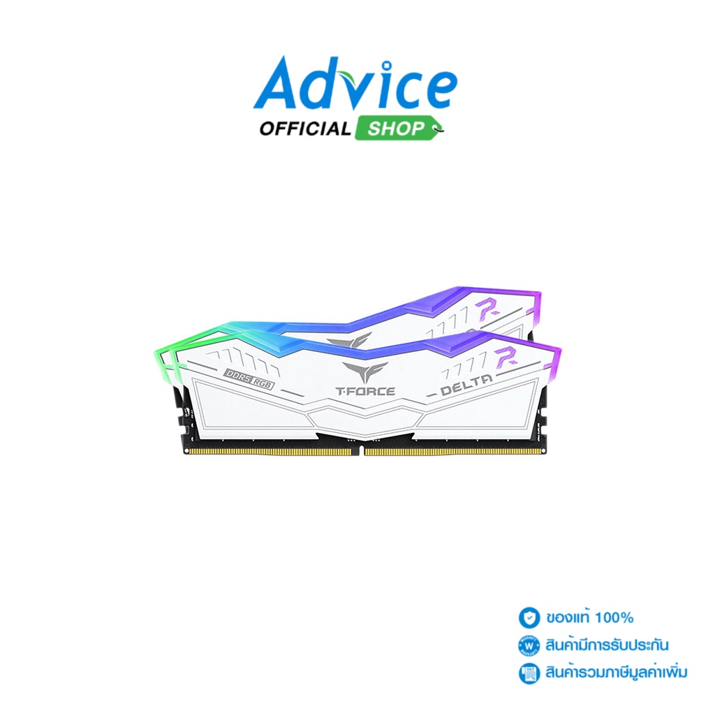 TEAM DELTA RAM DDR5(6000) 64GB (32GBX2) RGB WHITE ...