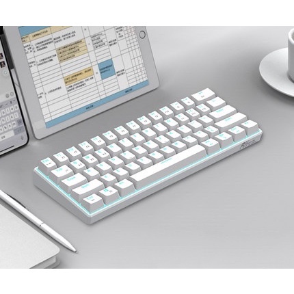 คีย์บอร์ด Royal Kludge 61Key RK61 Backlit Bluetooth Wireless Wired Dual ...