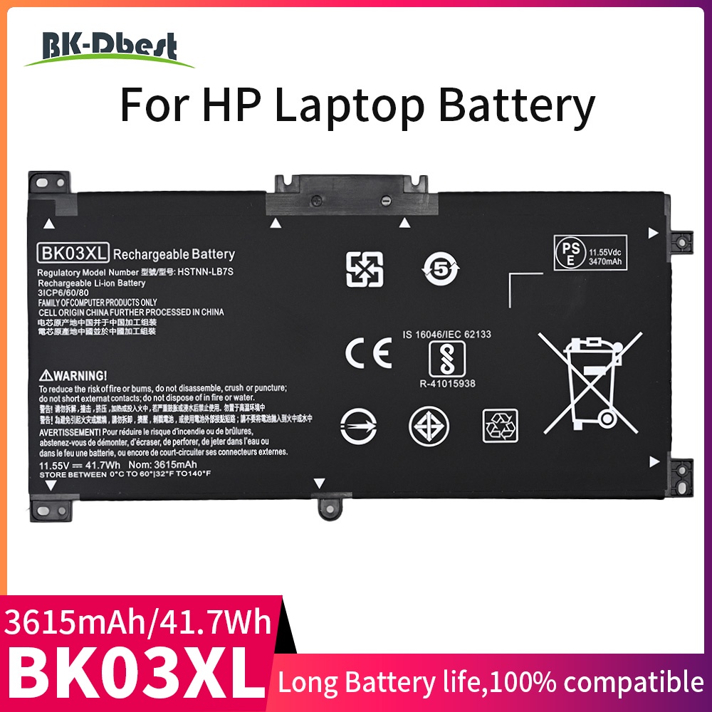 BK-Dbest BK03XL แบตเตอรี่แล็ปท็อปสำหรับ HP Pavilion X360 14 14M Series ...