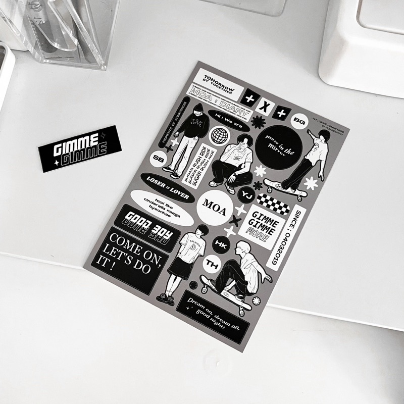 GIMME MORE STICKER TXT สติกเกอร์แฟนอาร์ตทีเร้ก tomorrow x together ...