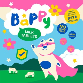 Bappy นมอัดเม็ด 3 กล่อง แถม Reward Chart และ สติกเกอร์ Bappy | Shopee ...