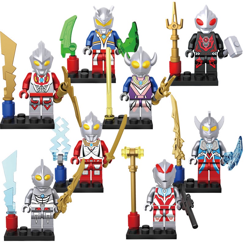 Zero Ultraman Building Blocks ตุ๊กตาหุ่นเด็กสำหรับเด็กเข้ากันได้กับ ...