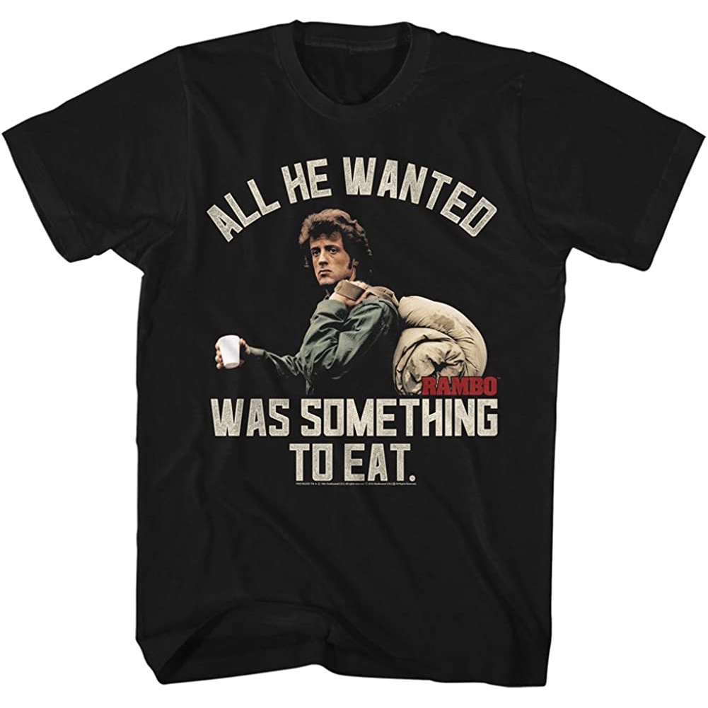 American CLASSICS RAMBO All HE Wanted sylvester stallone เสื้อยืดสำหรับ ...