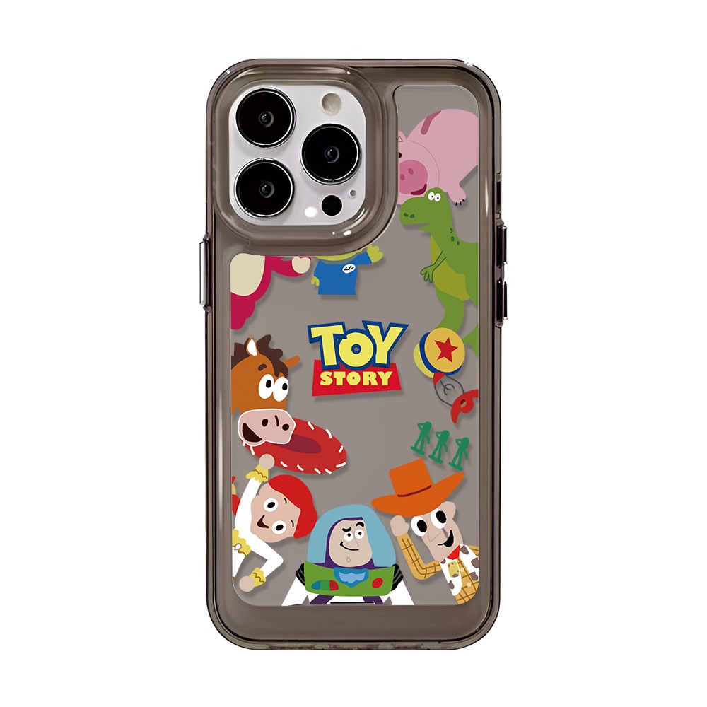 เคสโทรศัพท์มือถือ แบบใส กันกระแทก ลาย Toy Story สีดํา สําหรับ iphone ...
