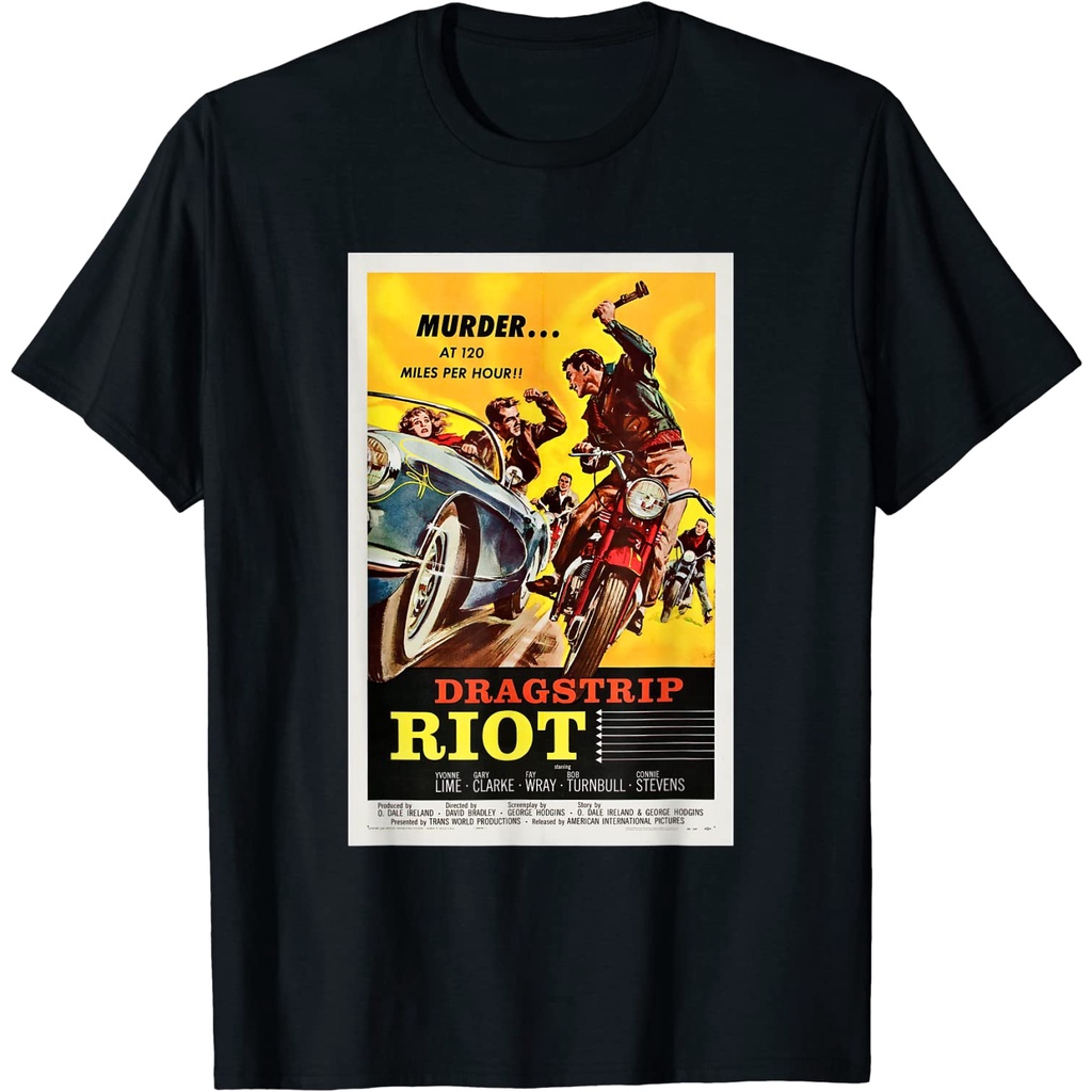 Drag Strip riot 1958 CLASSIC Hot Rod rockabilly เสื้อยืด | Shopee Thailand
