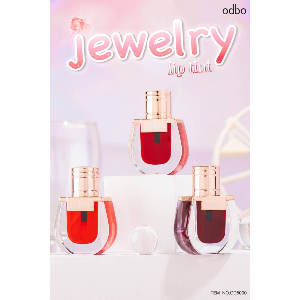 ODBO JEWELRY LIP TINT OD5055 โอดีบีโอ เจเวอรี่ ลิปทินท์ เนื้อบางเบา ติดทนนาน สีสดใส แพคเกจจิ้ง ...