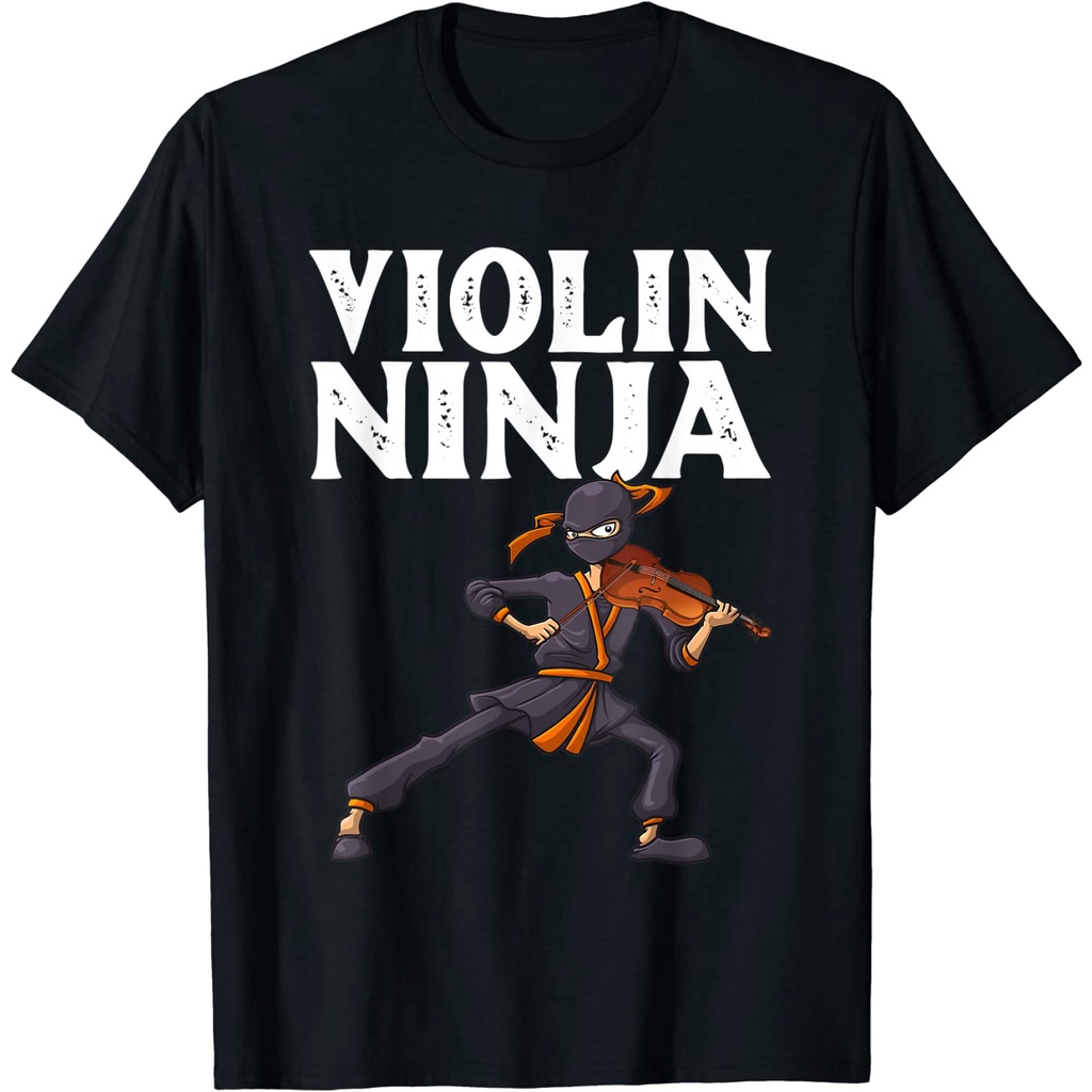 Cool violin Ninja สำหรับผู้ชายผู้หญิงนักดนตรี Viola CELLO players T-Shirt | Shopee Thailand
