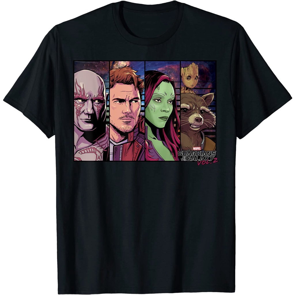 MARVEL guardians Vol.2เสื้อยืด Star-Lord drax gamora Groot | Shopee ...