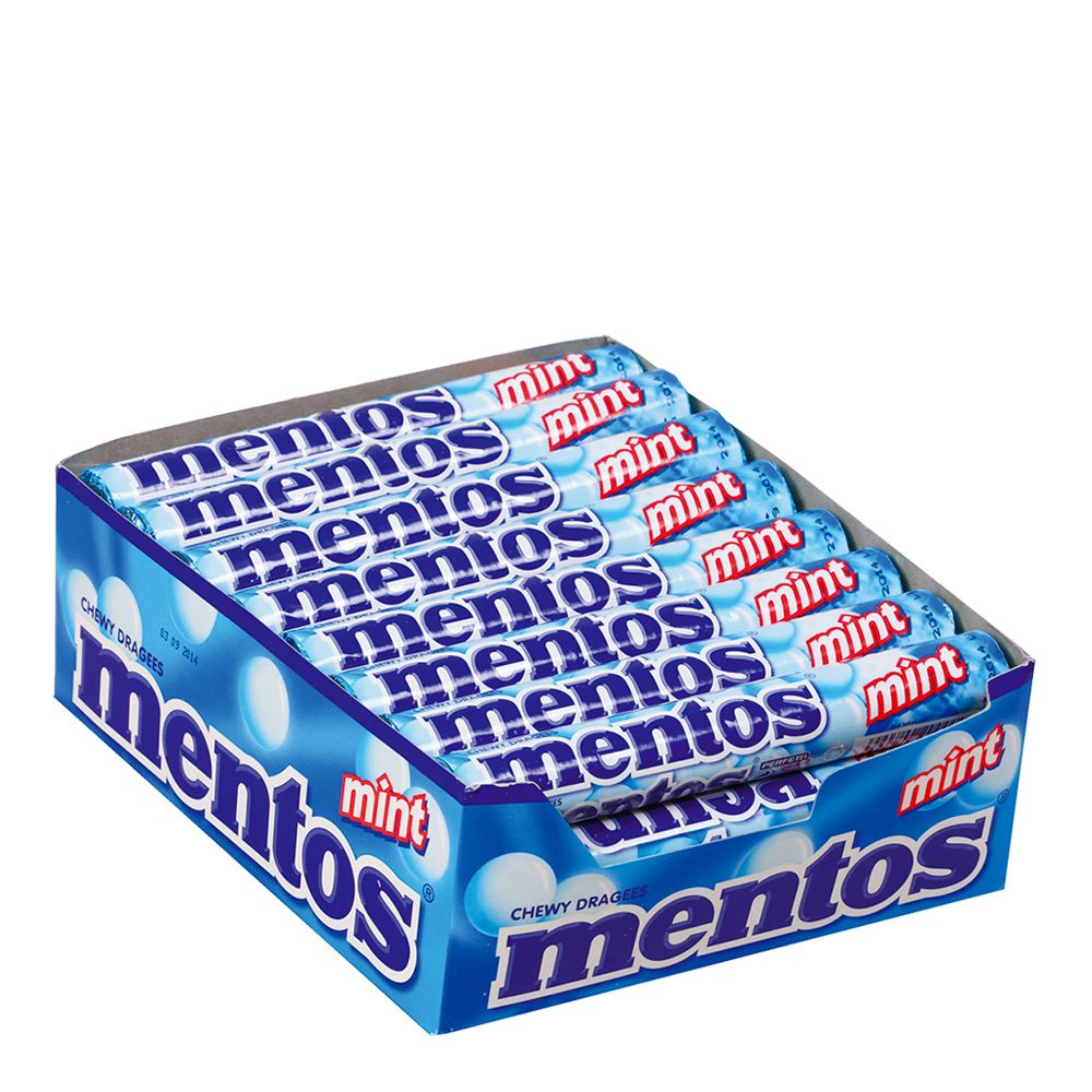 เมนทอส ลูกอมรสมินต์ชนิดแท่ง 37 กรัม x 24 แท่งMentos Chewy Mint Candy ...