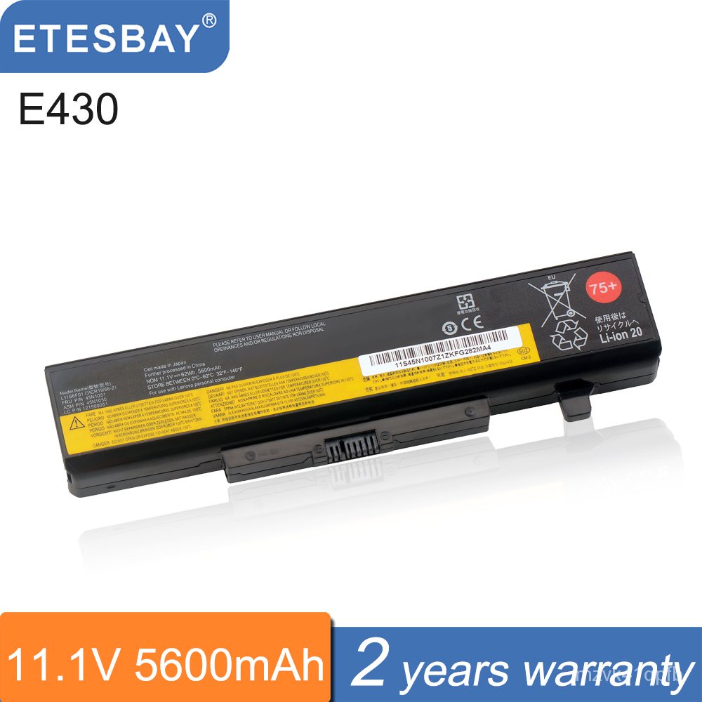 ETESBAY 5600MAh แบตเตอรี่แล็ปท็อปสำหรับ Lenovo ThinkPad Edge E430 E440 ...
