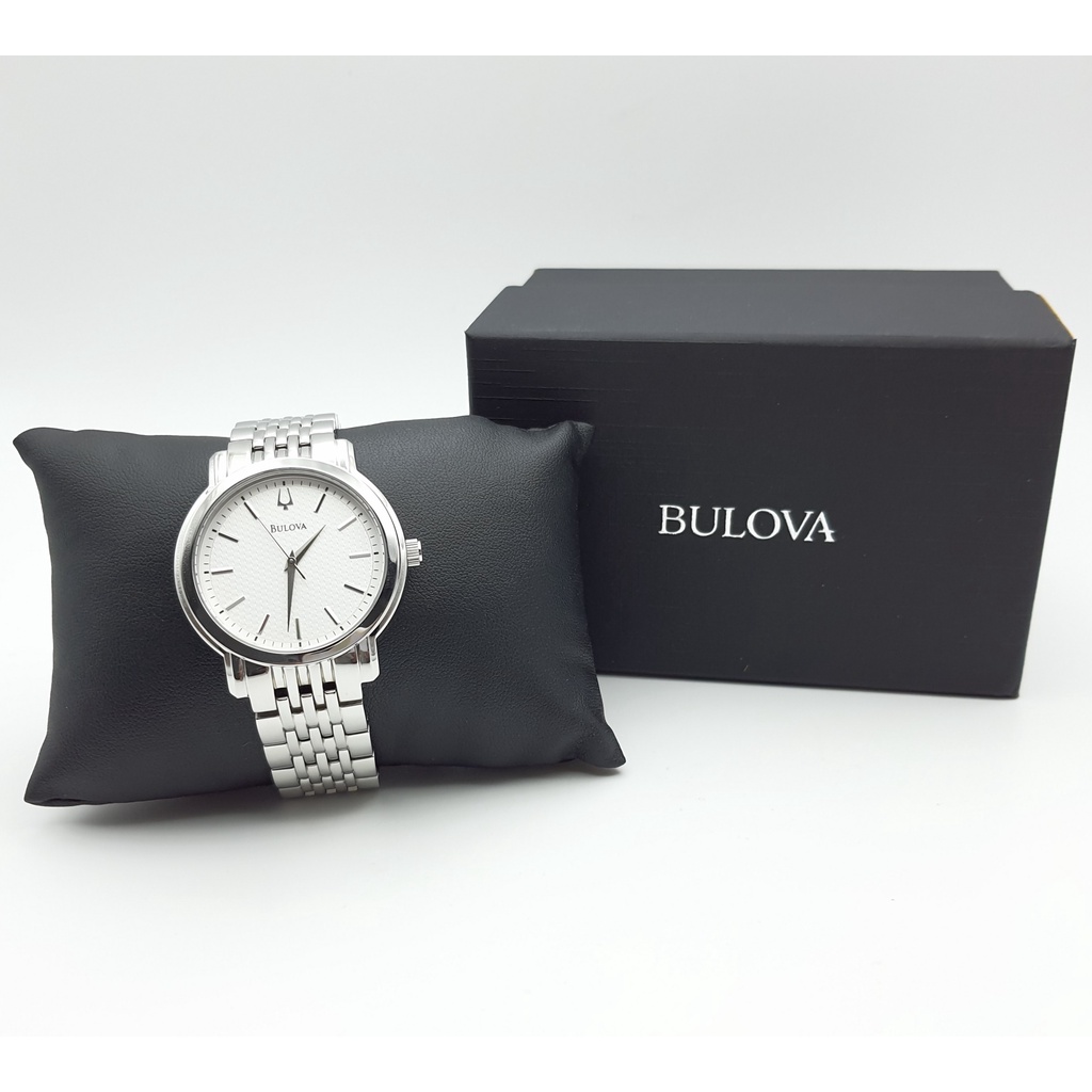 นาฬิกา BULOVA MEN'S 96A150 QUARTZ WHITE DIAL พร้อมกล่อง (สภาพใหม่) #01 ...