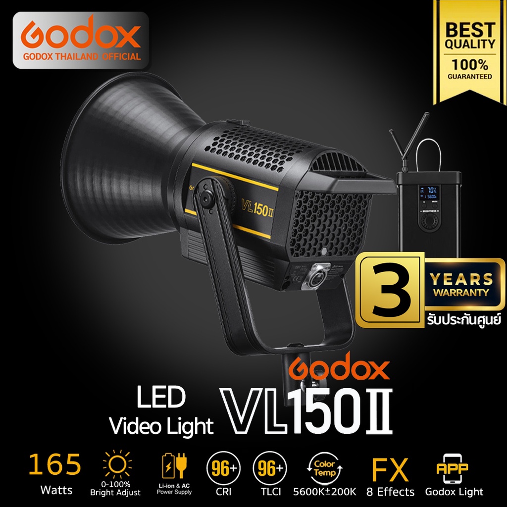 Godox LED VL150II 165W 5600K - รับประกันศูนย์ Godox Thailand 3ปี ( VL ...