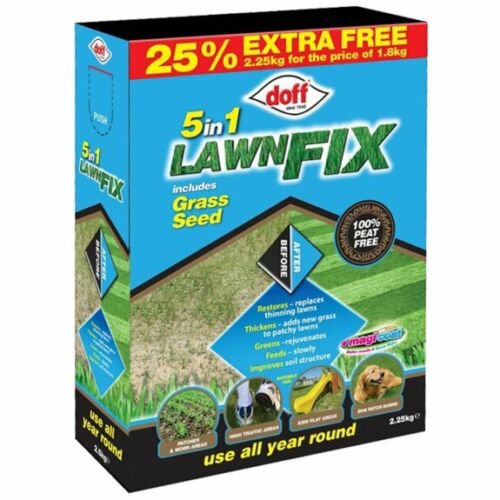 เมล็ด Doff 5 In 1 Garden Lawn Fix & Grass Seed, Thickens/ Restores ...