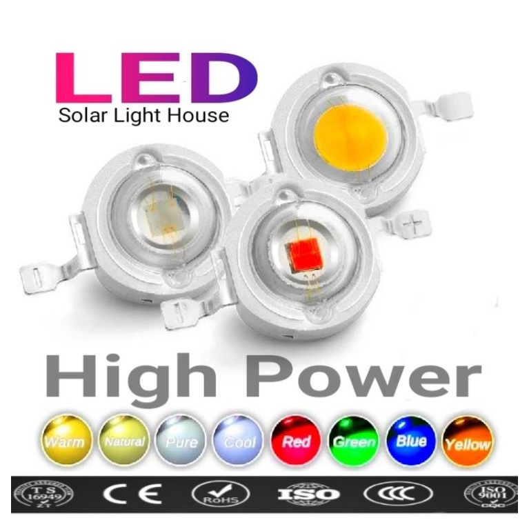LED High Power 3W หลอดไฟสี DC 2.8 V - 3.4 V | Shopee Thailand