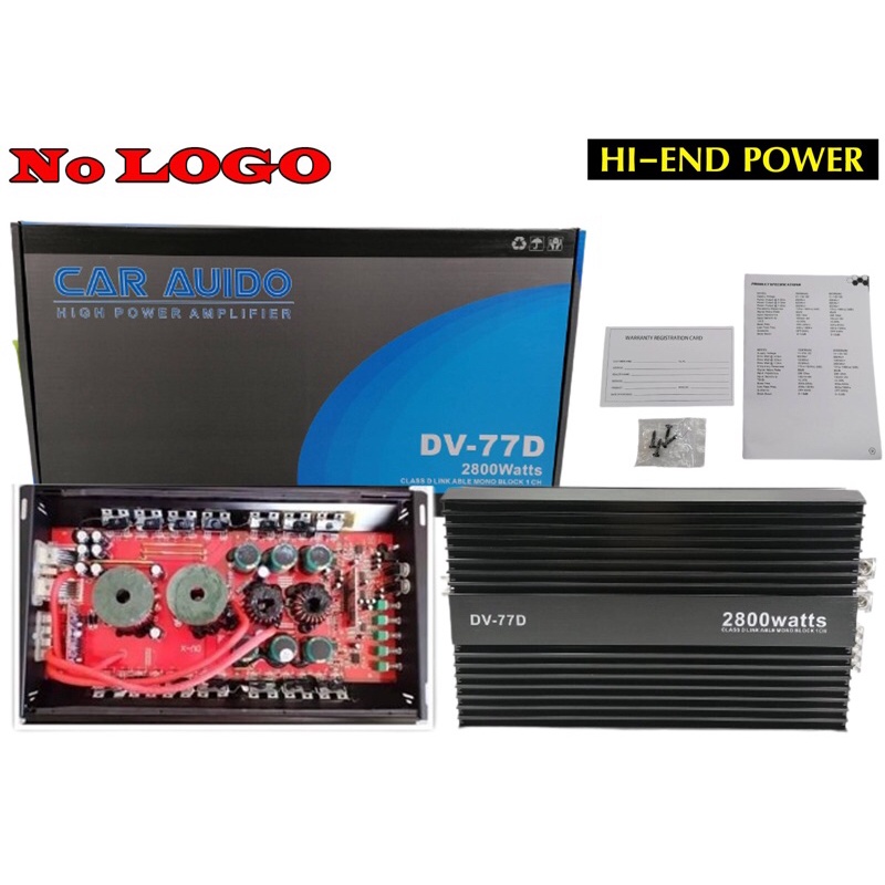 เพาเวอร์แอมป์ POWER AMP Class D nologo รุ่น DV-77D 2000Watt max ของใหม่ | Shopee Thailand