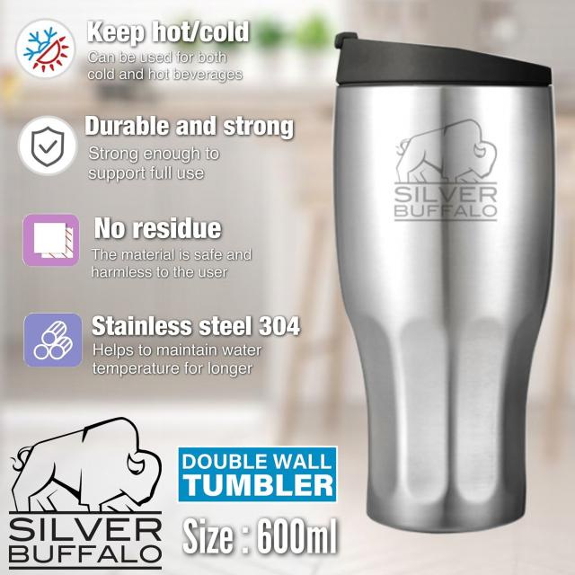 Silver Buffalo Tumbler แก้วน้ำสแตนเลสเก็บความร้อนและความเย็น | Shopee ...