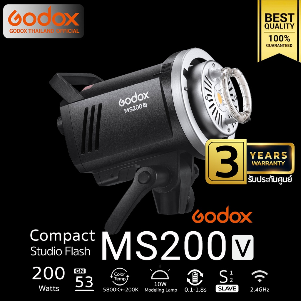 Godox Flash MS200V 200W 5800K Bowen Mount - รับประกันศูนย์ Godox ...