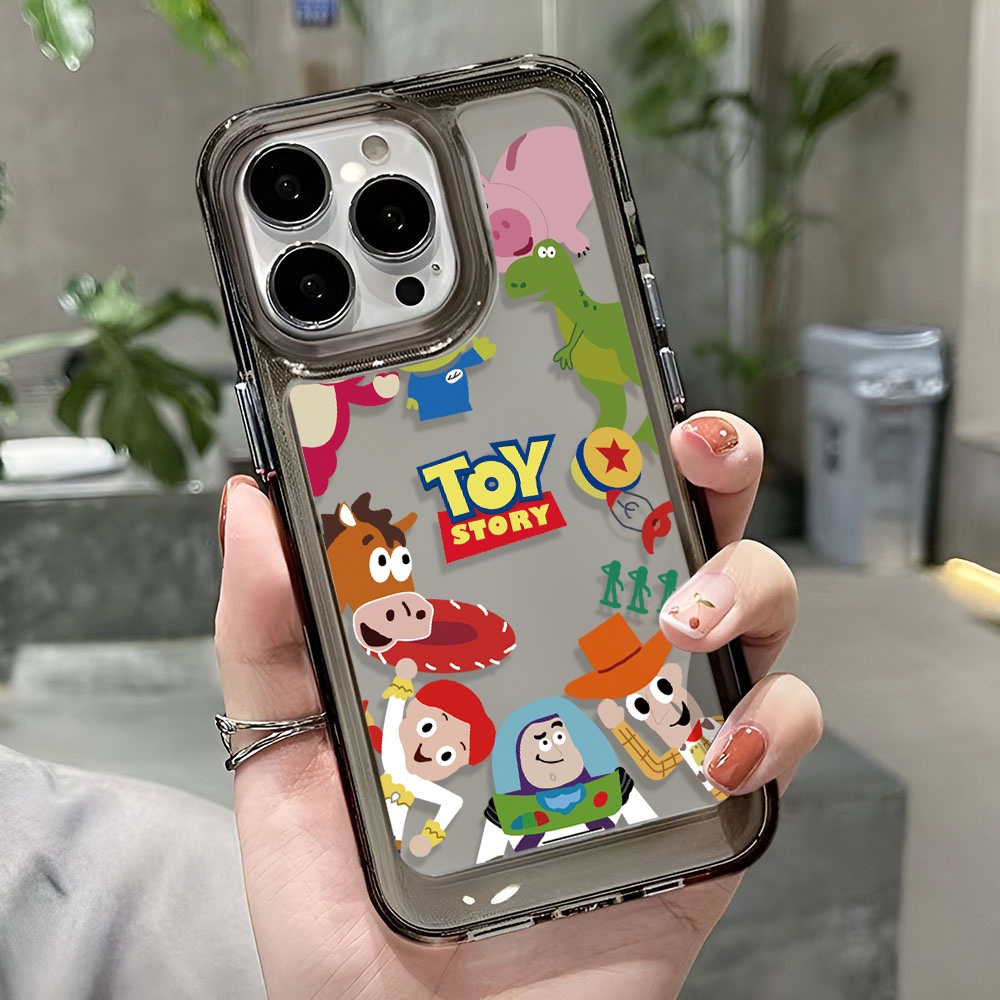 เคสโทรศัพท์มือถือ แบบใส กันกระแทก ลาย Toy Story สีดํา สําหรับ iphone ...