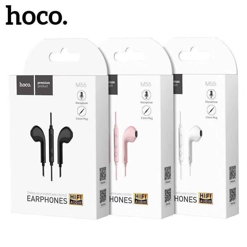 Hoco M55 หูฟัง พร้อมไมค์โครโฟนสาย 3.5mm Memory Sound Earphone With mic ...