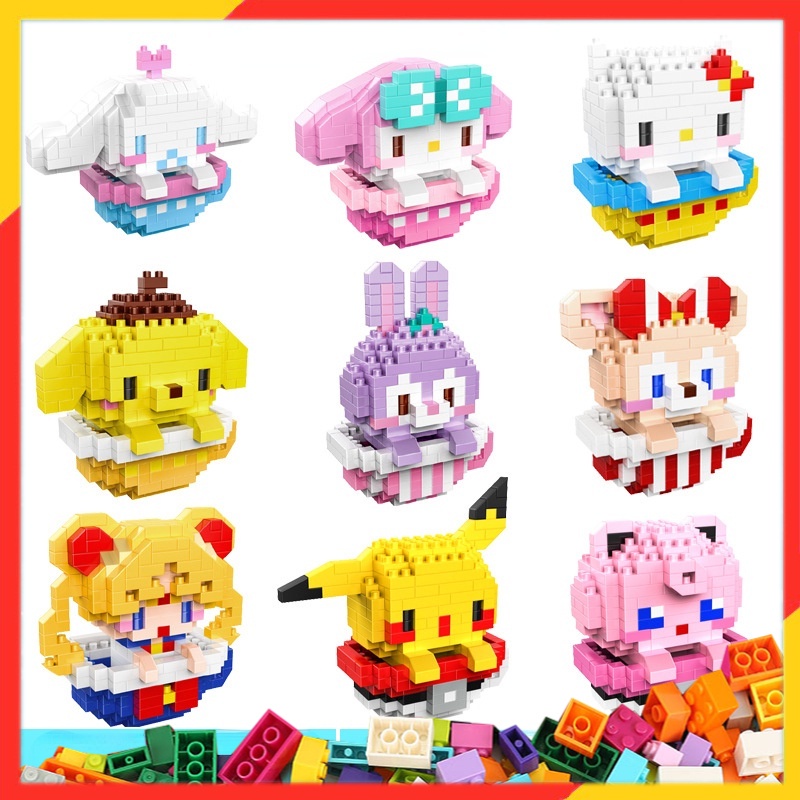 New HC MAGIC Mini Building Block Education Toys Sanrio Characters Kitty ...