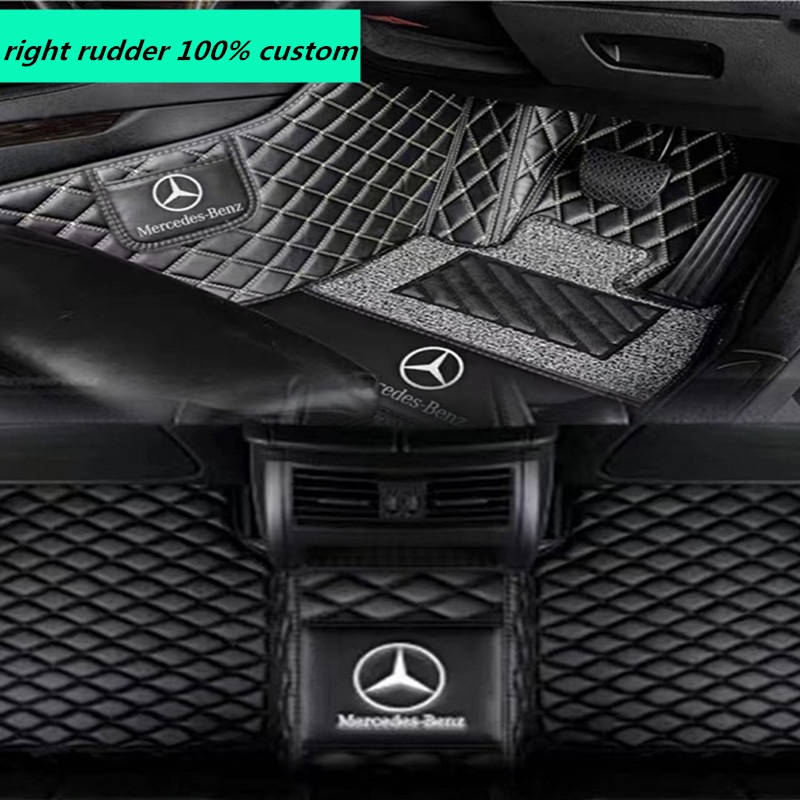 พรมรถยนต์ 6D leather car Mercedes-Benz mat W212 W169 W168 W203 W204 ...