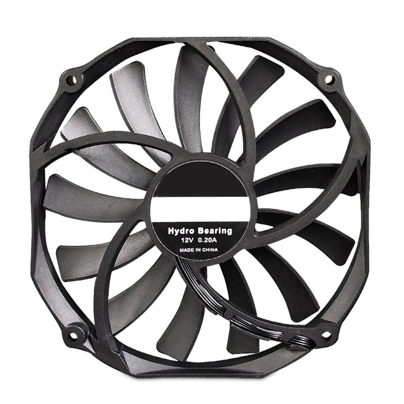 QUU Ultra Thin 140mm Efficient Cooling CPU Cooler Fan 300-1100RPM 12V ...