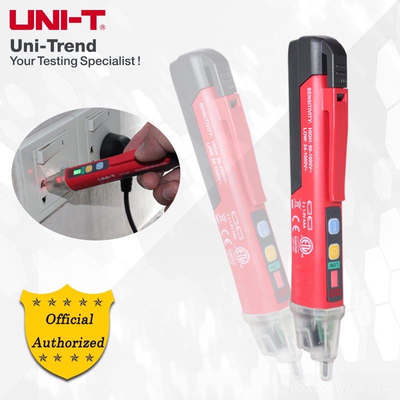 UNI-T UT12D AC Voltage Detector Non Contact Pen Tester Electric Sensor ...