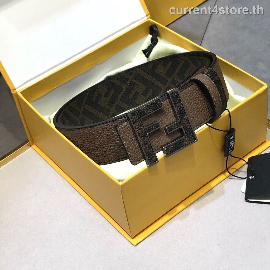 [og] Fendi ใหม่ เข็มขัดหนังวัว สองด้าน แฟชั่นสําหรับผู้ชาย 2022ff ...