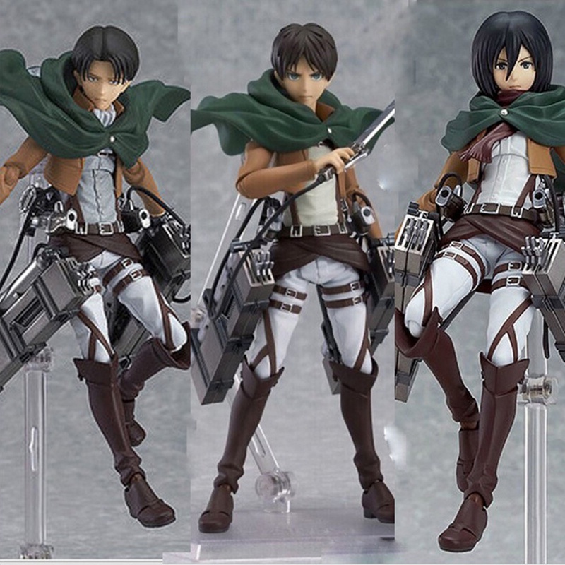Anime Attack on Titan Mikasa Ackerman Eren Jaeger Action Figure 213 ...