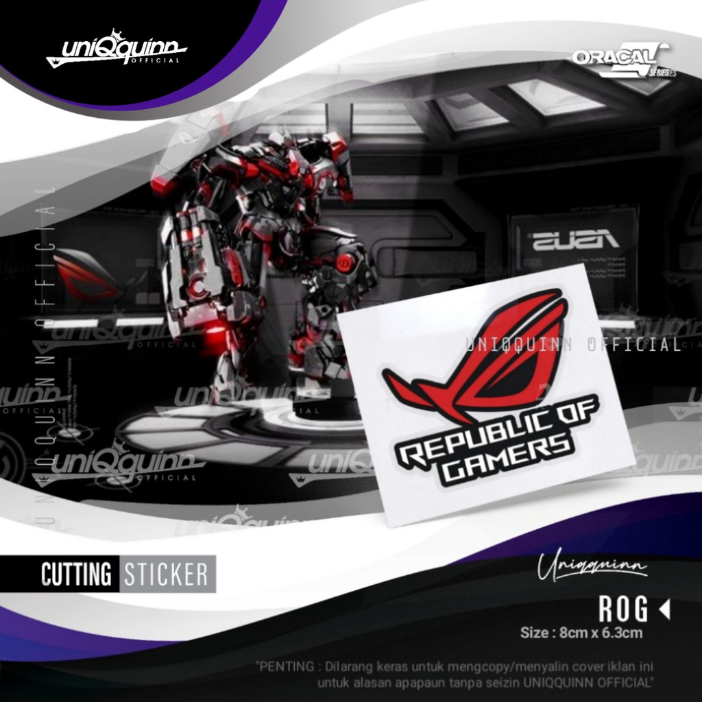 Uq Cutting Stickers Asus Rog Laptop Sticker 124;; 124; + Pc 124pc ...