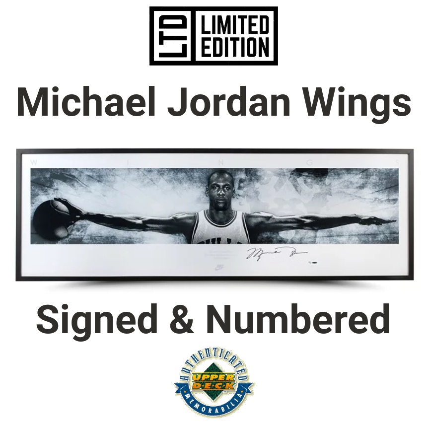 Michael Jordan Wings Signed 20th Year Nike Air Jordans Numbered/Limited ...