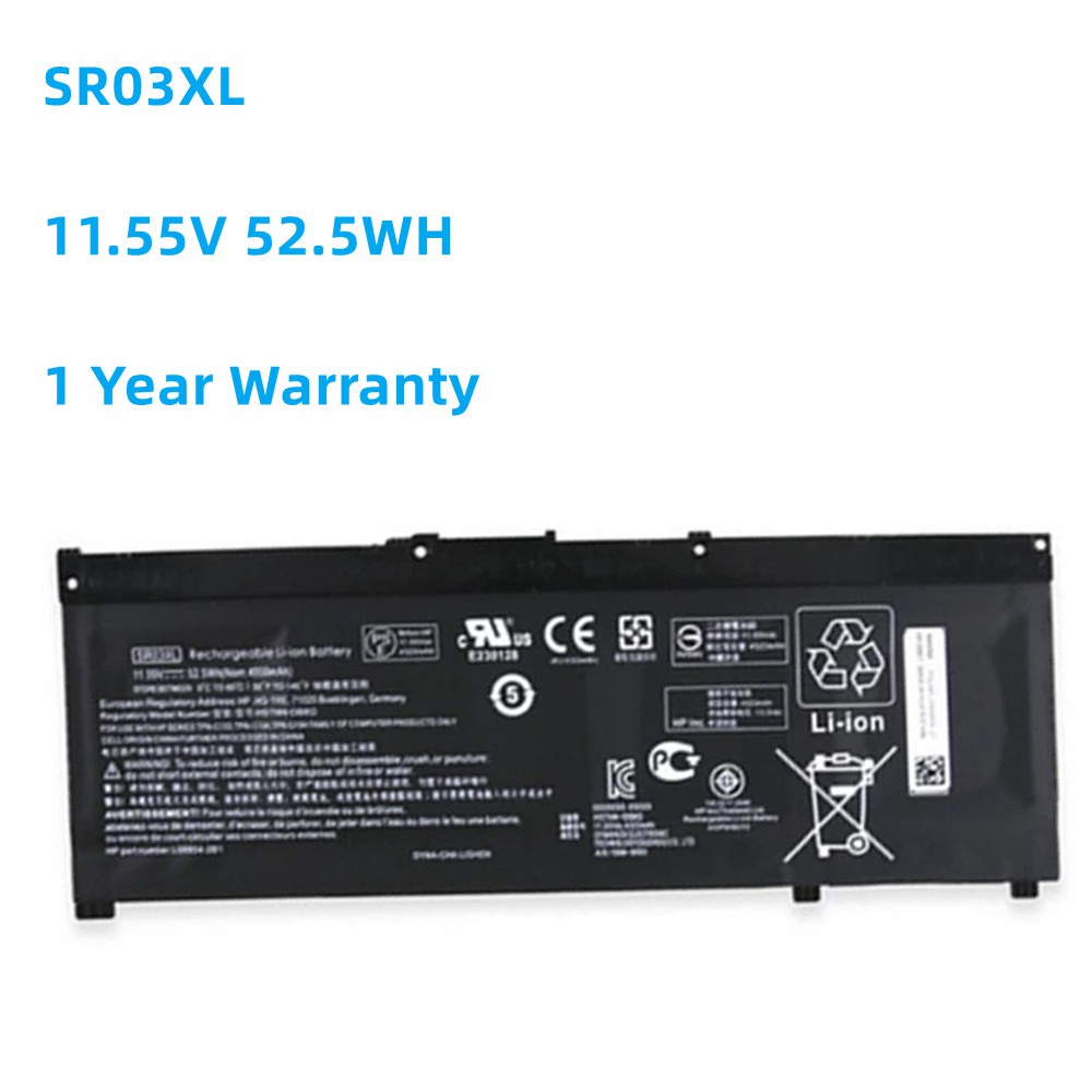 New SR03XL L08934-2B1 L08855-855 Laptop Battery For HP OMEN 15-CE,17 ...