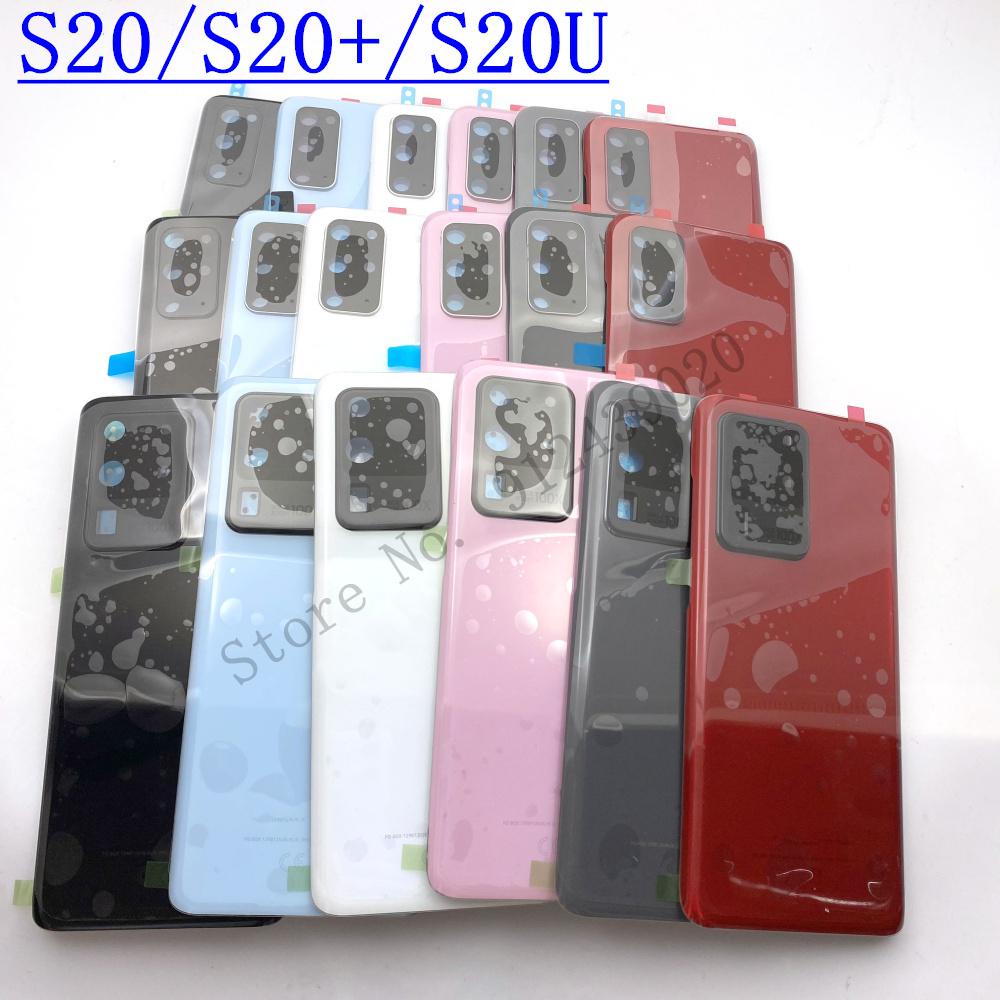 เปลี่ยน S20แผงด้านหลังแบตเตอรี่กระจกประตูด้านหลังสำหรับ Samsung Galaxy S20 Plus S20U Ultra G981 ...