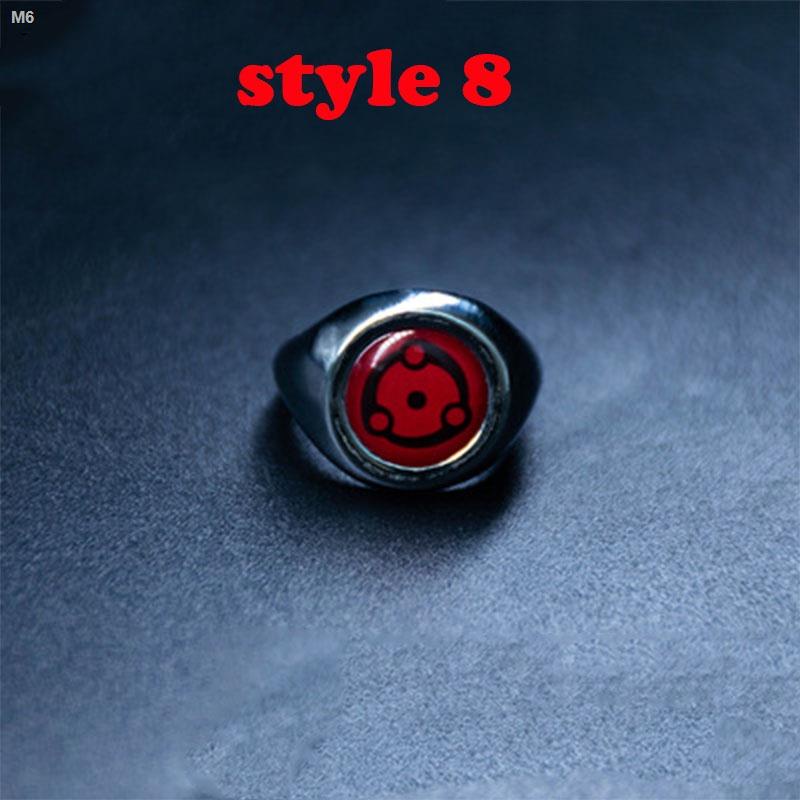 Anime Naruto Ring Akatsuki Sharingan Metal Uchiha Itachi sasuke Kakashi ...
