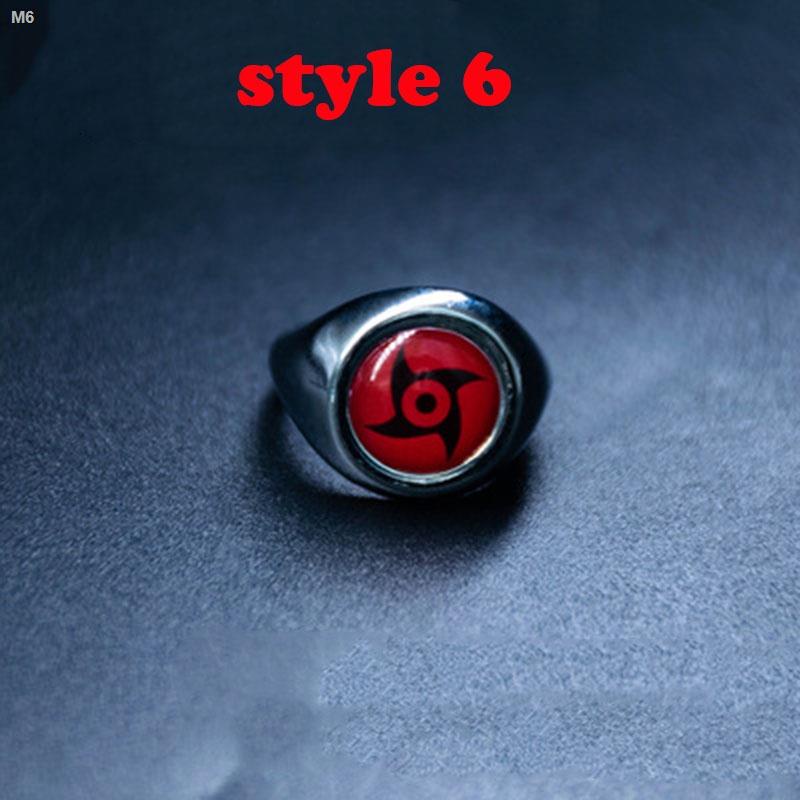 Anime Naruto Ring Akatsuki Sharingan Metal Uchiha Itachi sasuke Kakashi ...