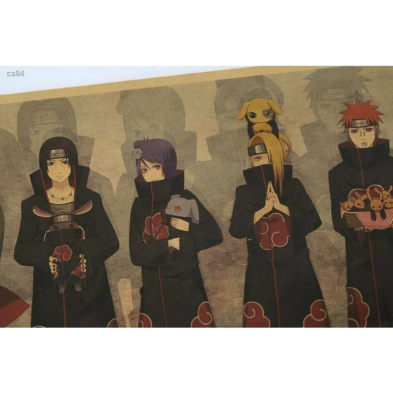 NARUTO "Akatsuki full-length portrait’" Limit Retro poster Anime Kraft ...