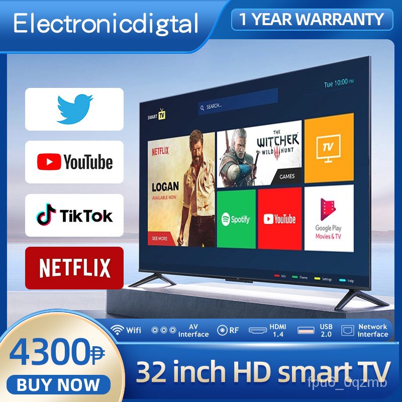 SMART TV 30 32inch Ultra-slim Full HD Flat Screen LED TV Android Built ...