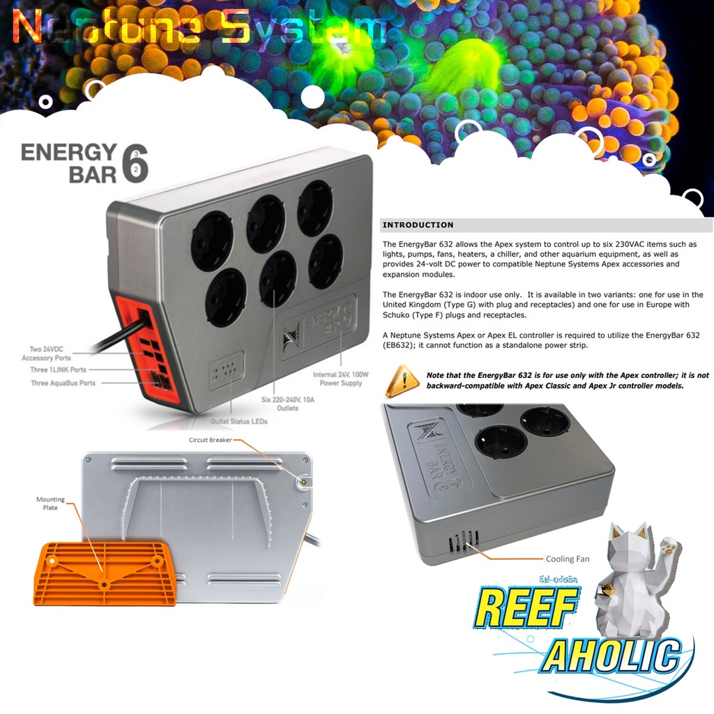 Neptune System Apex Energy Bar EB632 มีหน้าตาเหมือนปลั๊กต่อ แต่พ่อคุณ ...